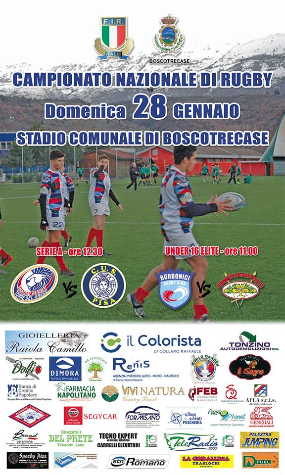 LE PARTITE DEL WEEK END - AMATORI RUGBY TORRE DEL GRECO - binews.it