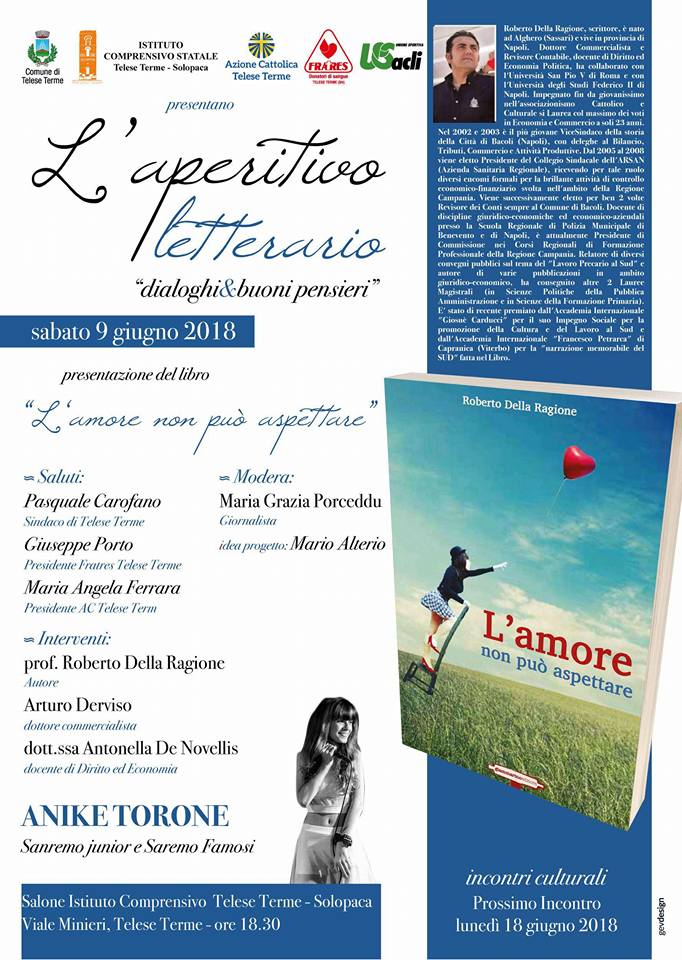 Telese Terme (Bn)_ aperitivi letterari, ospite lo scrittore Roberto ...
