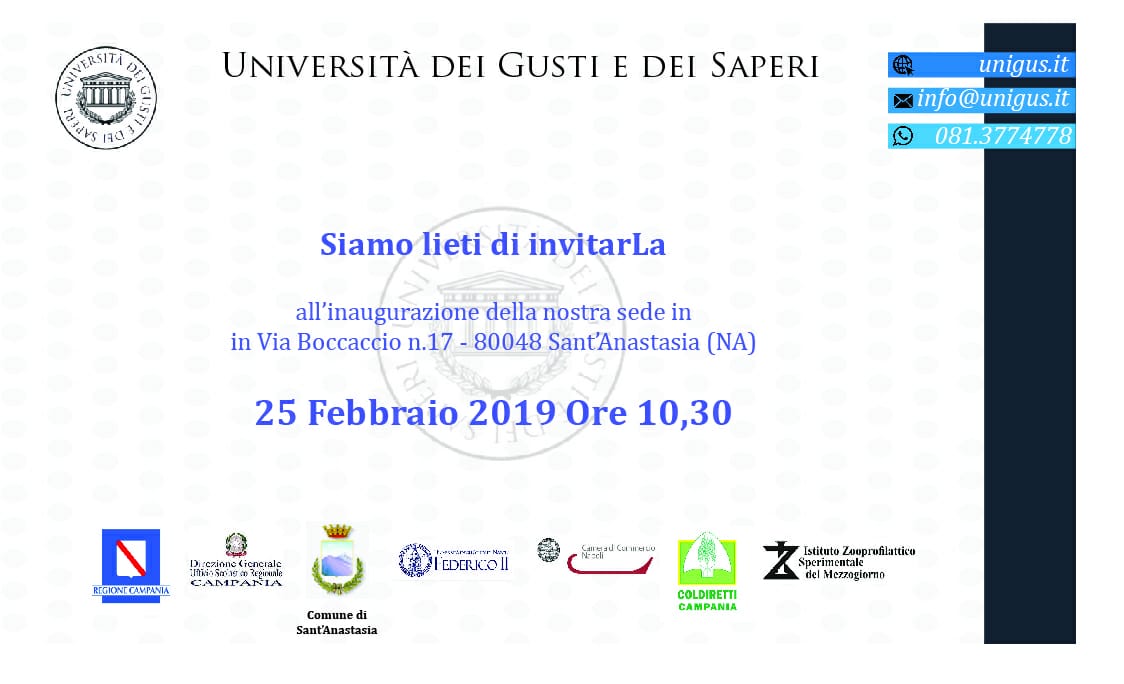 SANT'ANASTASIA: Inaugurazione della sede dell'Università dei Gusti e ...