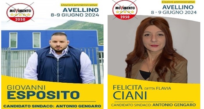 I candidati della lista del Movimento Cinque Stelle Giovanni Esposito e ...