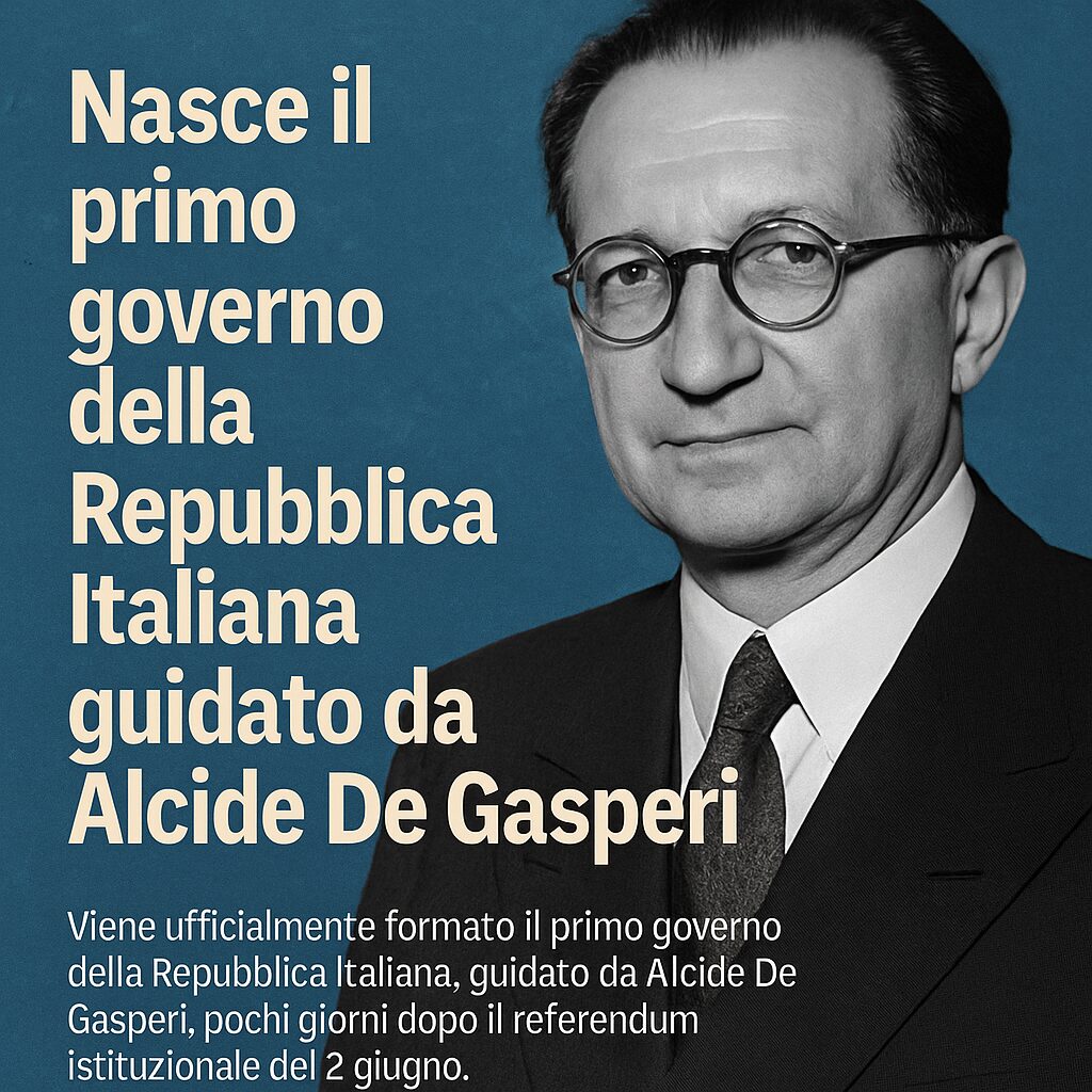 "ACCADDE OGGI". 24 giugno 1946 – Nasce il primo governo della ...