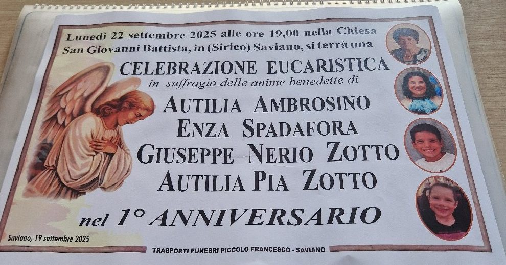 Saviano ricorda le vittime della tragedia di Sirico: un anno dopo la ...